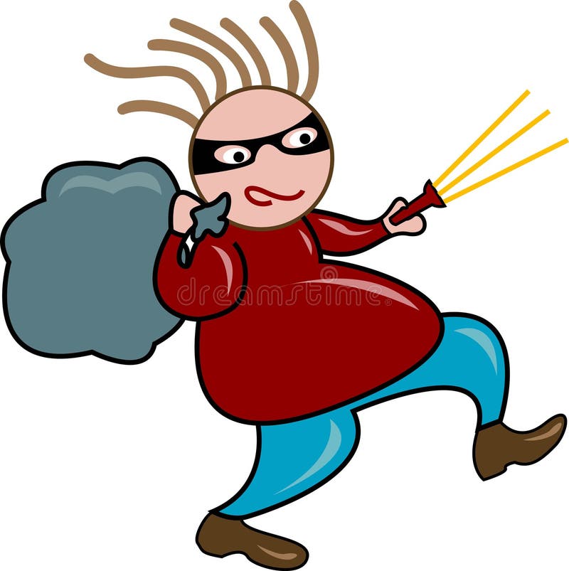 Dief vector illustratie. Illustration of computer, illustratie - 116911281