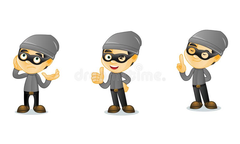 Dief 2 vector illustratie. Illustration of persoon, gevaarlijk - 63091503