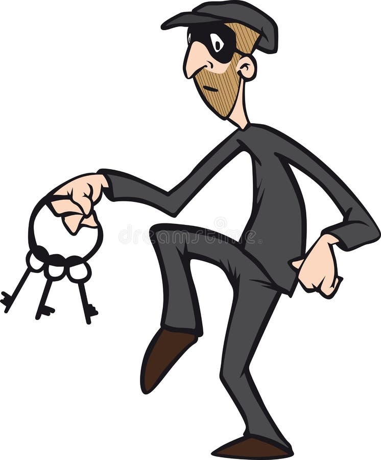 Dief stock illustratie. Illustration of dief, beeldverhaal - 9634836