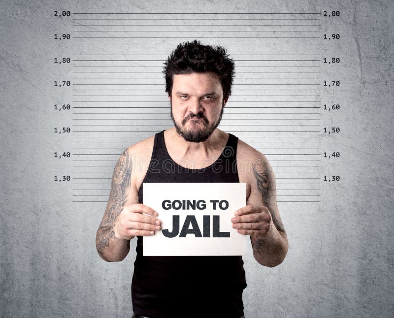 Dief in de gevangenis stock foto. Image of boosdoener - 93049182