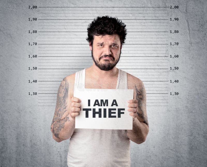 Dief in gevangenis stock foto. Image of kerel, schoon - 132570520