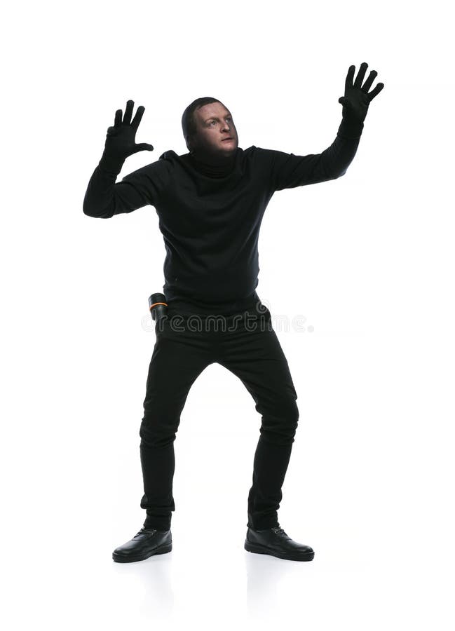Dief in zwart masker stock foto. Image of gevaarlijk - 51524540