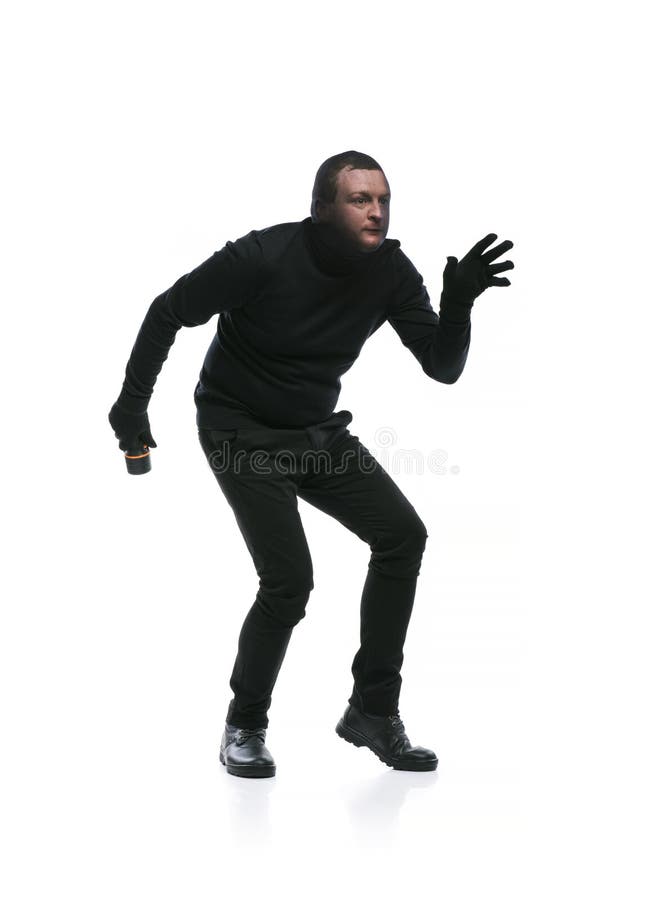 Dief in zwart masker stock foto. Image of gevaarlijk - 51524540