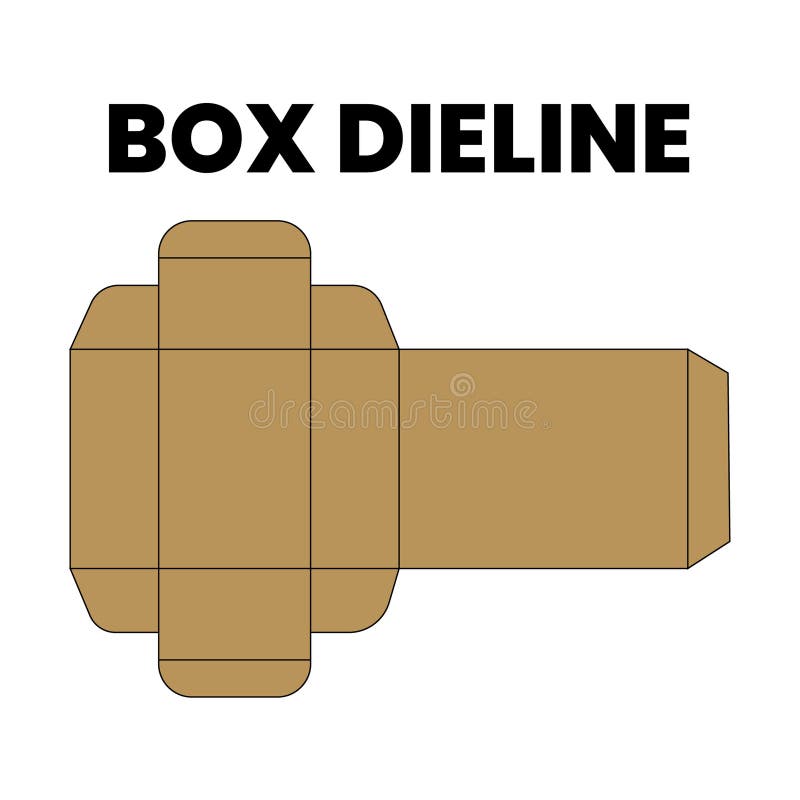 Reverse Tuck End Box Dieline Template Stock Vector - Illustration of ...