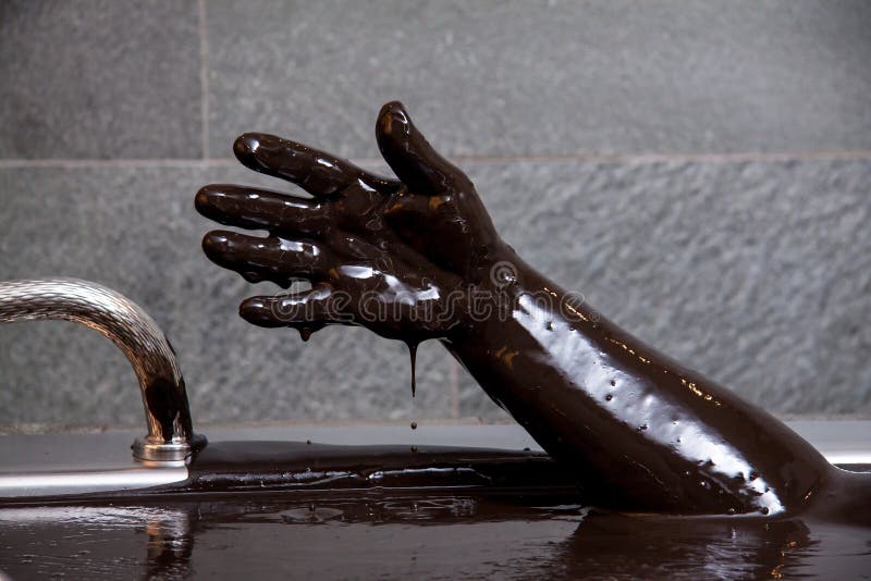 Dien Modderbad Voor Het Ontspannen in En Gezond Stock Afbeelding ...