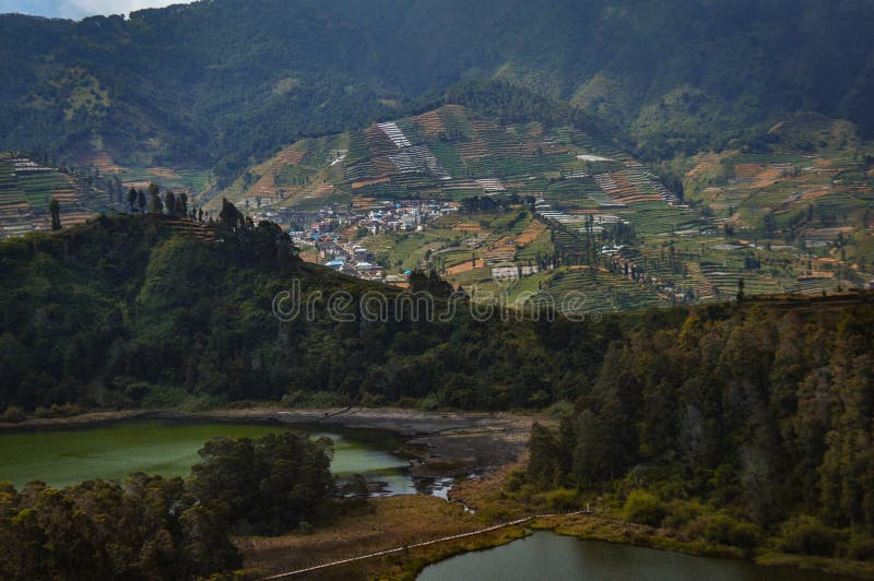 Dieng plateau stock image. Image of peaceful, mountain - 195507453