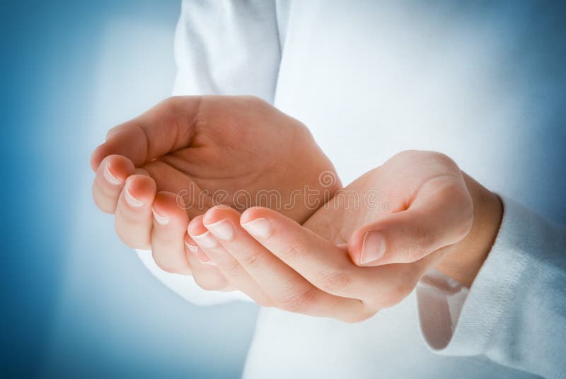 Dient De Handeling Van Het Ontvangen in Stock Afbeelding - Image of ...