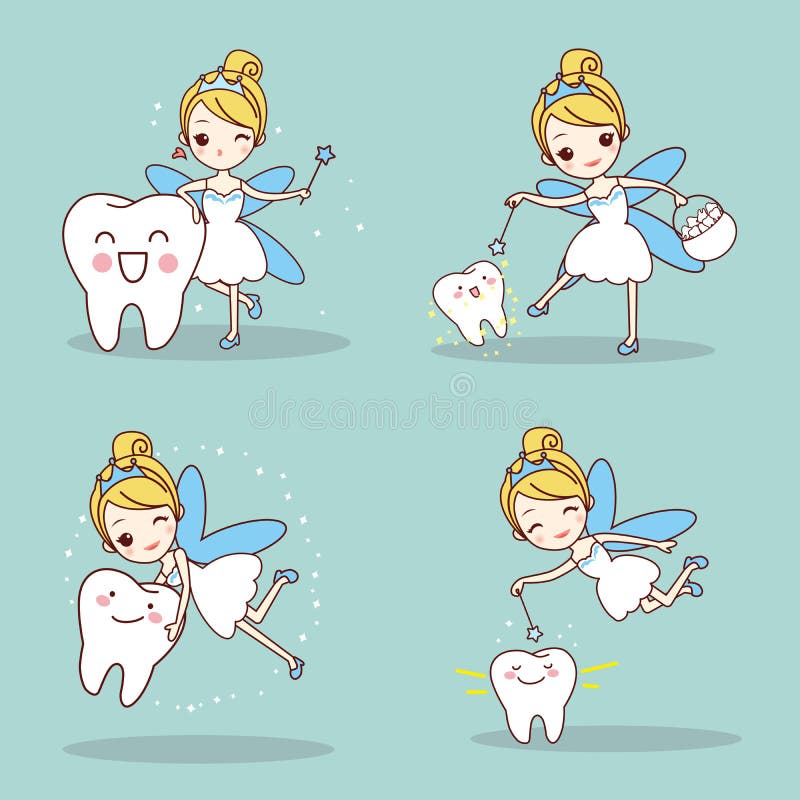 Diente Con El Ratoncito Pérez Ilustración del Vector - Ilustración de ...