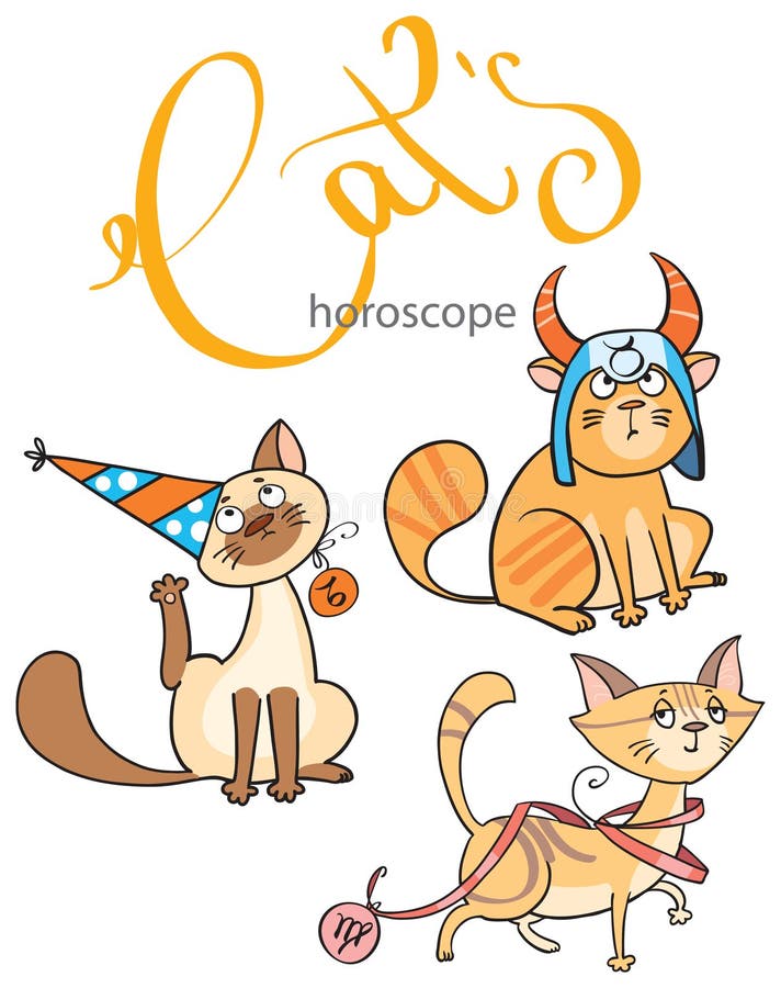 Sterrenbeelden Bij Katten: Het Element Aarde Vector Illustratie ...