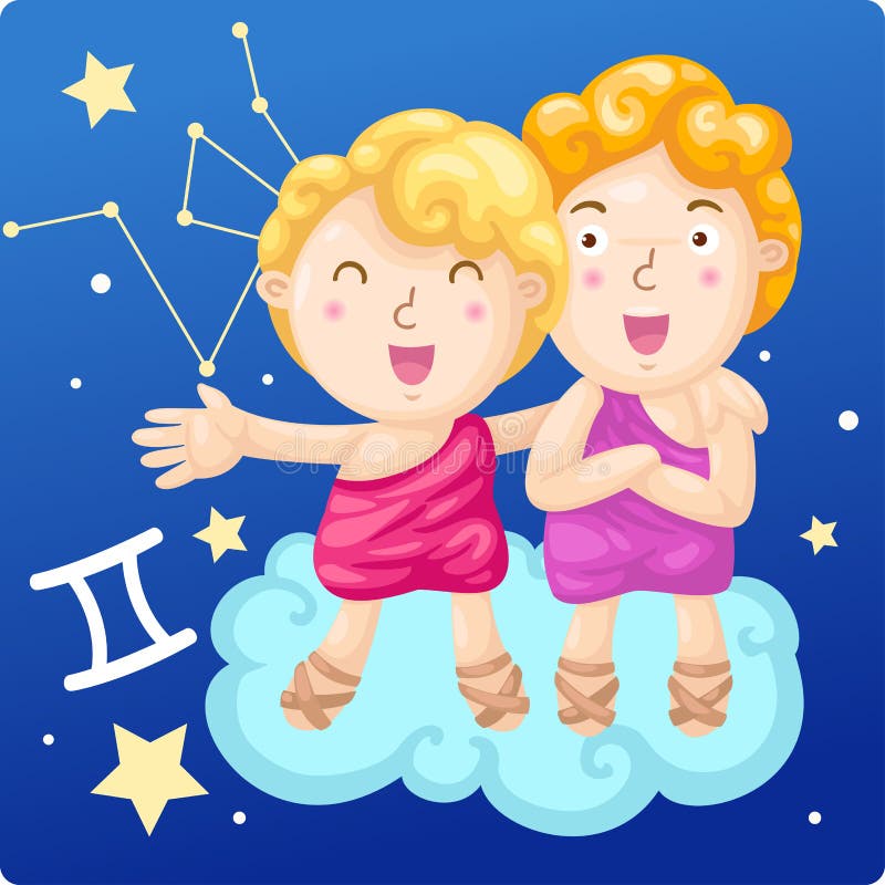 Dierenriemtekens - Tweeling Vector Illustratie - Illustration of ...