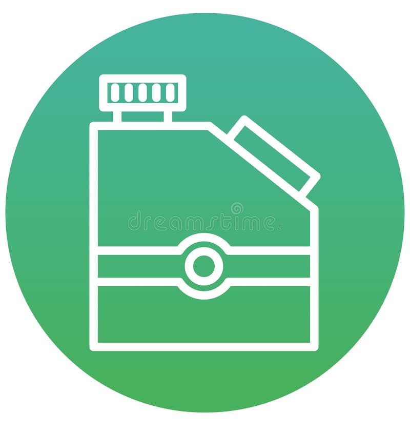 Diesel Can, Gallon Isolated Vector Icon Can Be Easily Modified or Edit ...