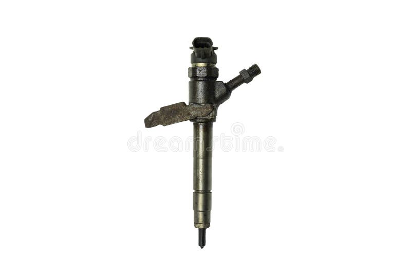Old Injection Diesel on White Background,clipping Path Isolation Stock ...