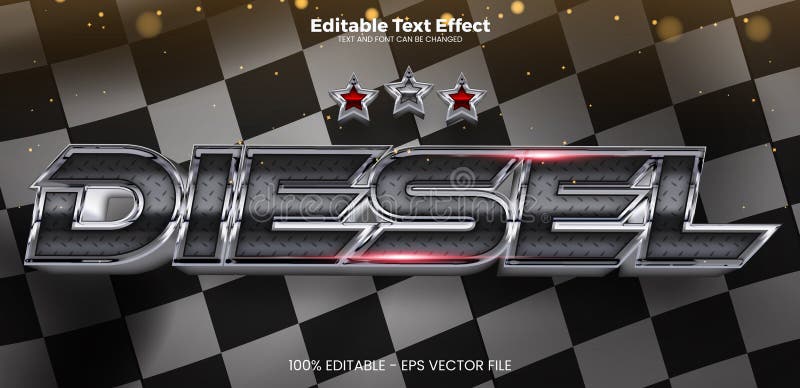 Diesel Editable Text Effect in Modern Trend Style Stock Vector ...