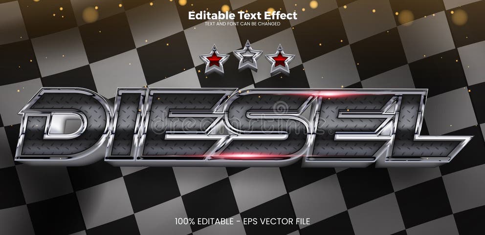 Diesel Editable Text Effect in Modern Trend Style Stock Vector ...