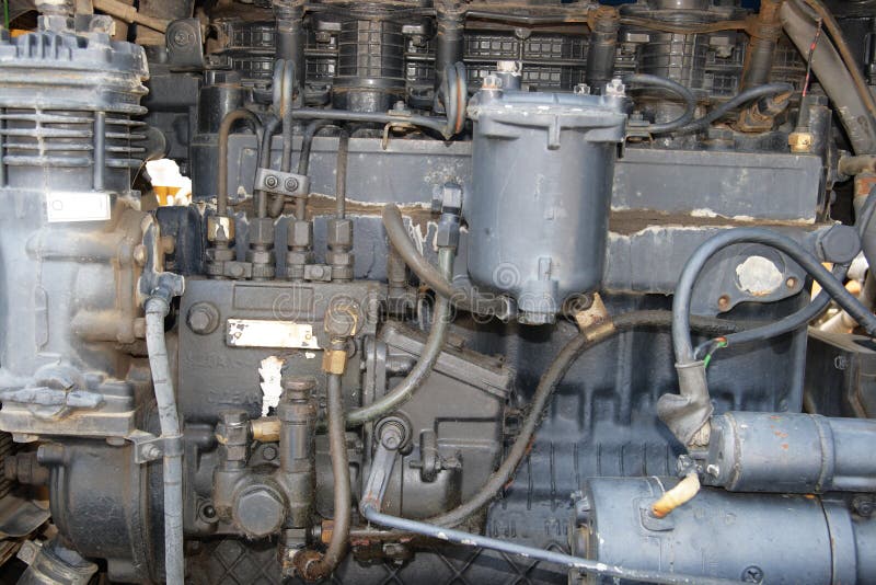 Diesel engine stock image. Image of pipes, motion, craftsmanship - 10014189