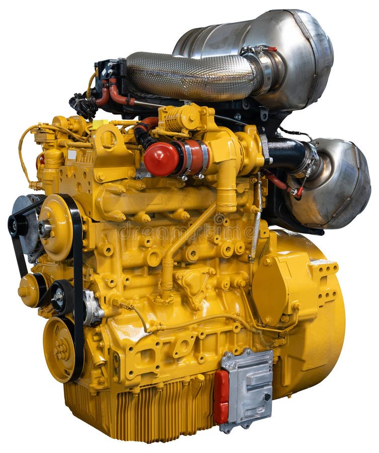 Diesel Engine Catalyst Dpf Filter Industrial Machine Motor Stock Photos ...