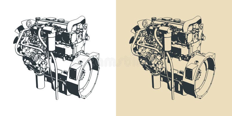 Diesel Engine Illustrations Stock Vector - Illustration of vehicle ...