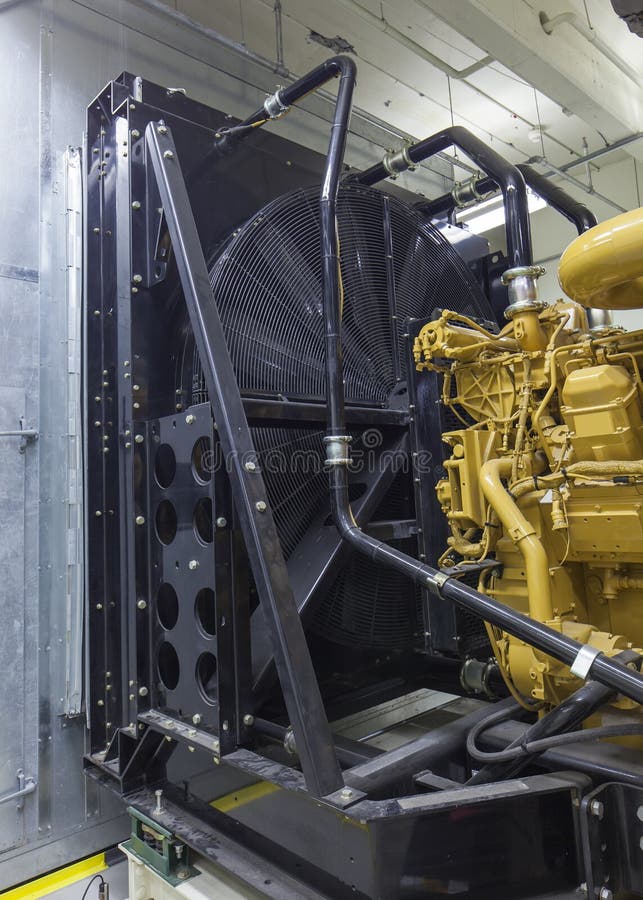 Diesel engine radiator. stock image. Image of emergency - 34971105