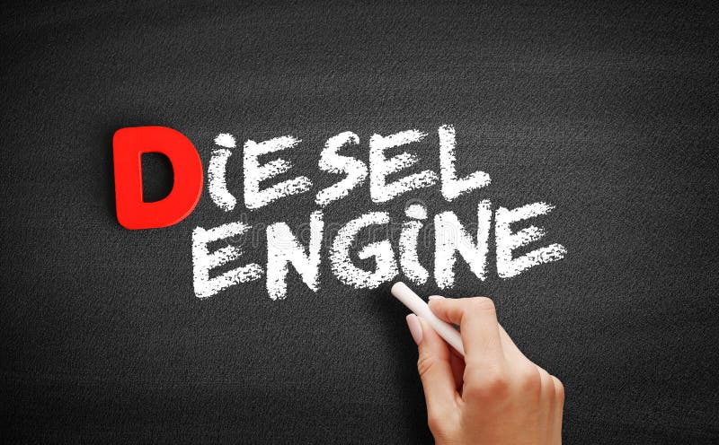 Diesel Engine Text on Blackboard Stock Photo - Image of fuel, injection ...