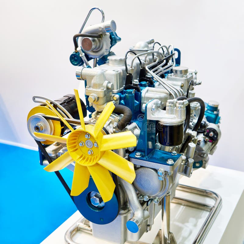 Diesel Engine for Tractor at Exhibition Editorial Stock Image - Image ...