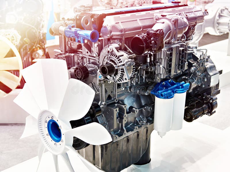 Diesel engine truck stock photo. Image of engine, technology - 161338294