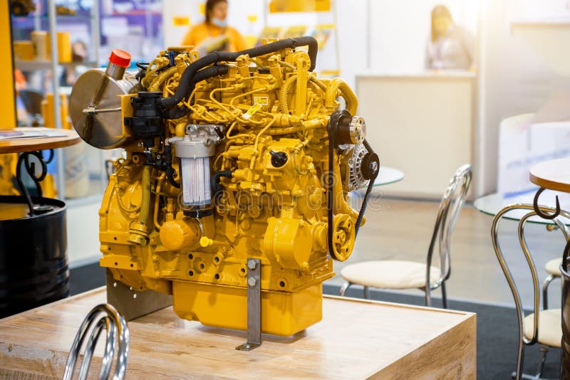 Diesel Engine for Use in Construction Machines Stock Photo - Image of ...
