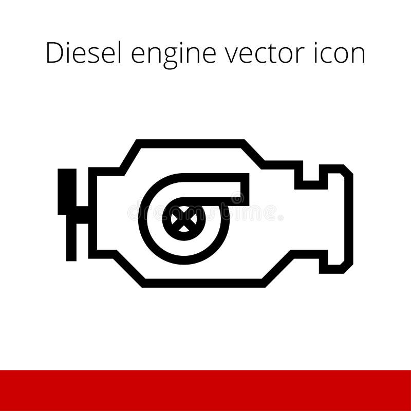 Diesel engine vector icon stock illustration. Illustration of sign ...