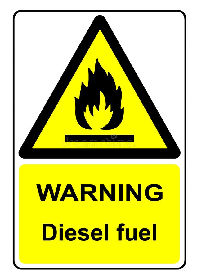 Diesel fuel sign stock vector. Illustration of flammable - 338332406