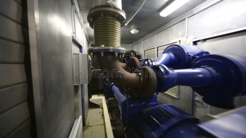 Diesel Generator for Backup Power in Room with Stock Video - Video of ...