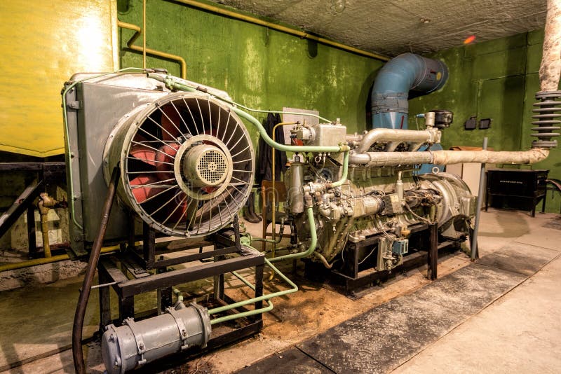 Diesel Generator in Bomb Shelter Stock Photo - Image of abandoned ...