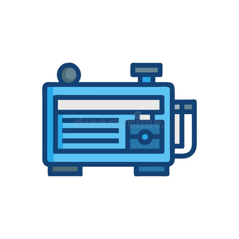Diesel Generator Icon for Mobile Applications Stock Image ...