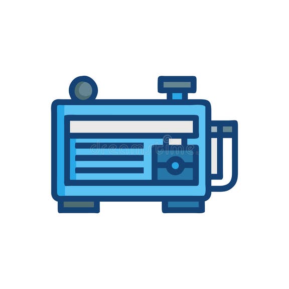 Diesel Generator Icon for Mobile Applications Stock Illustration ...