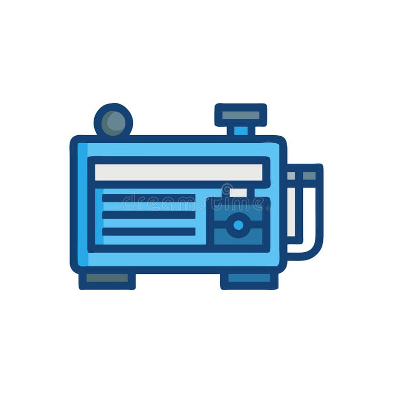 Diesel Generator Icon for Mobile Applications Stock Image ...