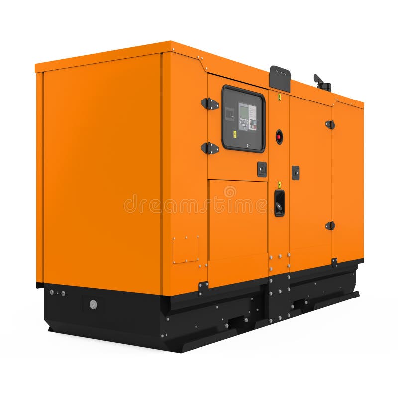 Diesel Generator Isolated stock illustration. Illustration of electric ...