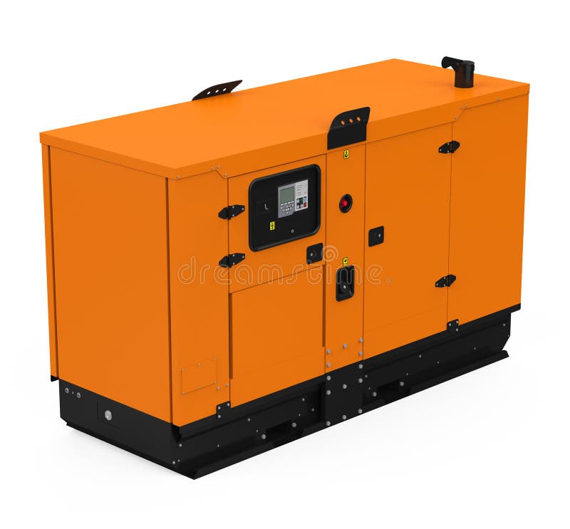 Diesel Generator Isolated stock illustration. Illustration of ...
