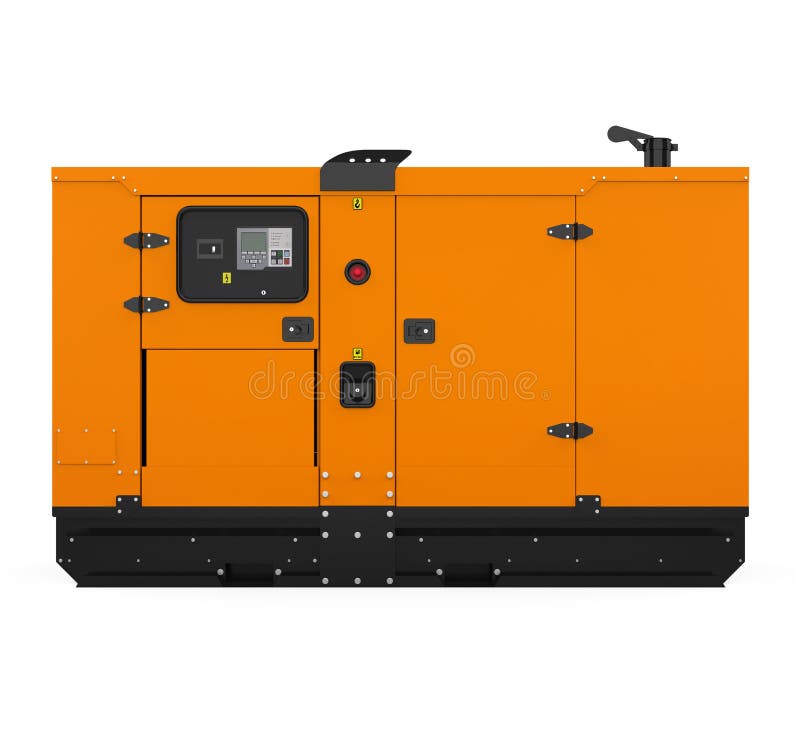 Diesel Generator Isolated stock illustration. Illustration of equipment ...