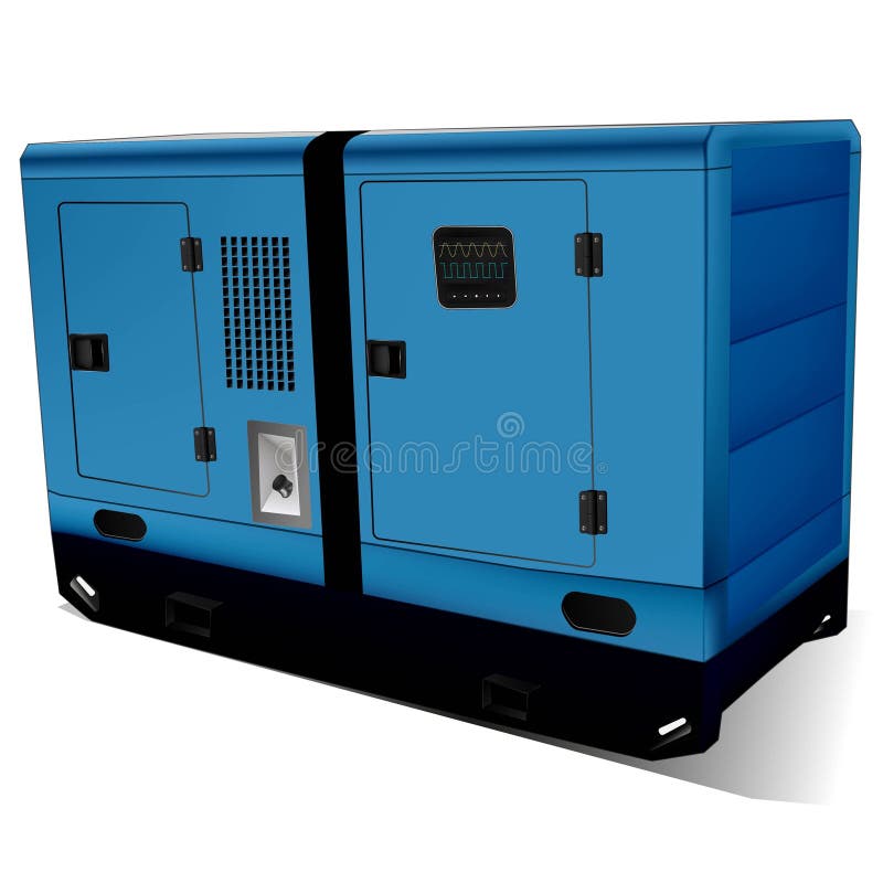 Diesel Generator. Diesel Generator in Isometry Stock Vector ...