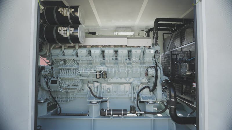 Diesel Generator Set. Modern Industrial Diesel Generator Inside ...