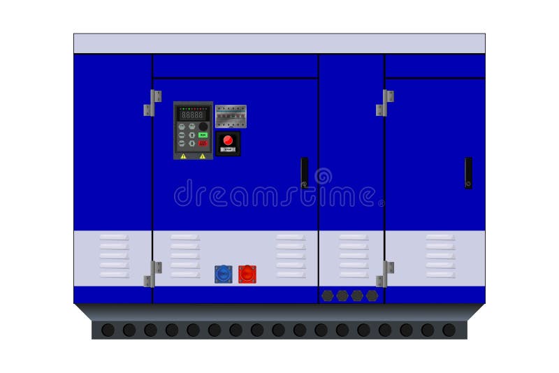 Diesel Generator. Generator Set. Vector Graphics. Stock Vector ...