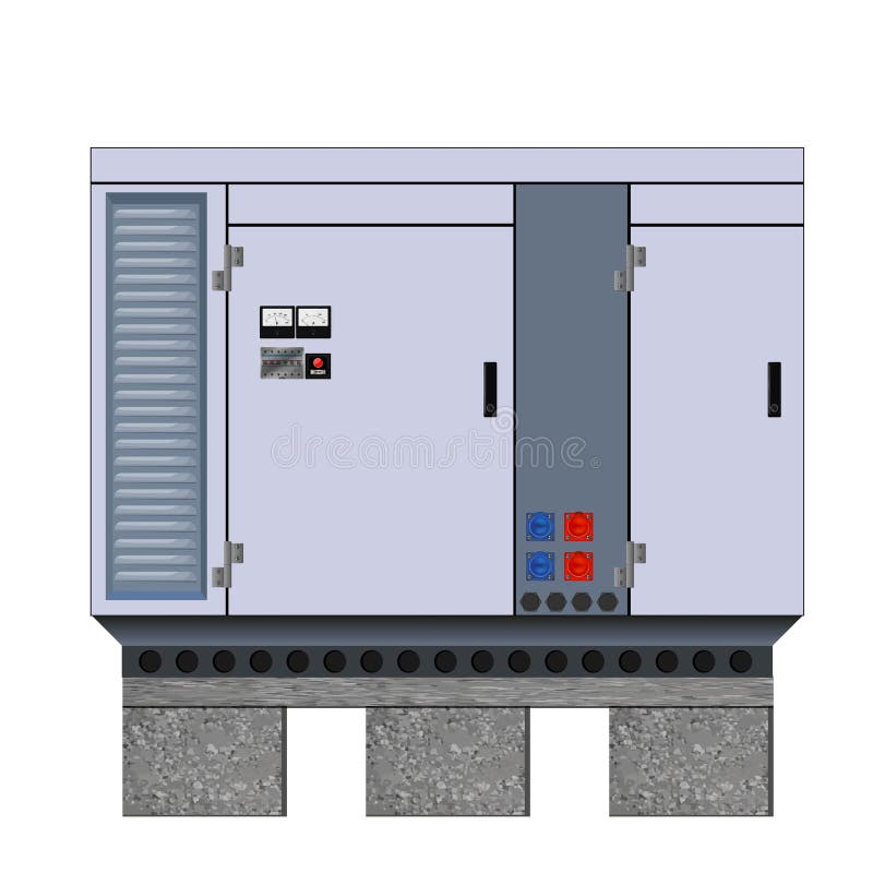 Diesel Generator. Generator Set. Vector Graphics. Stock Vector ...