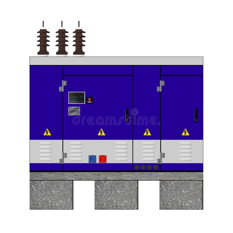 Diesel Generator. Generator Set. Vector Graphics. Stock Vector ...