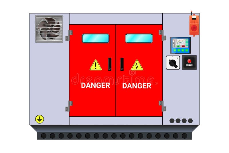 Diesel Generator. Generator Set. Vector Graphics. Stock Vector ...