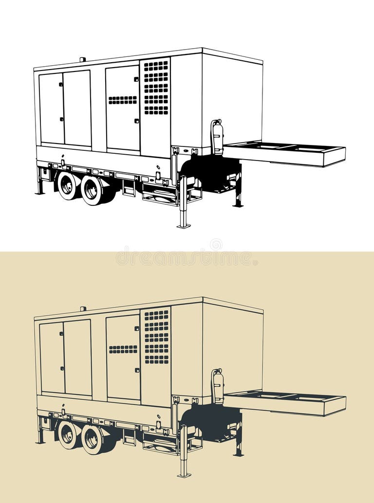 Generator Trailer Illustrations Stock Illustrations – 14 Generator ...