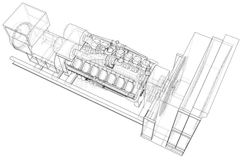 Diesel Generator Unit for Factory. the Layers of Visible and Invisible ...