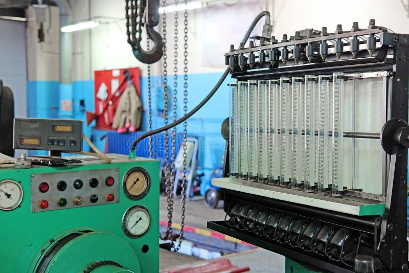 Diesel Injector Diagnostic and Repair Machine Stock Image - Image of ...
