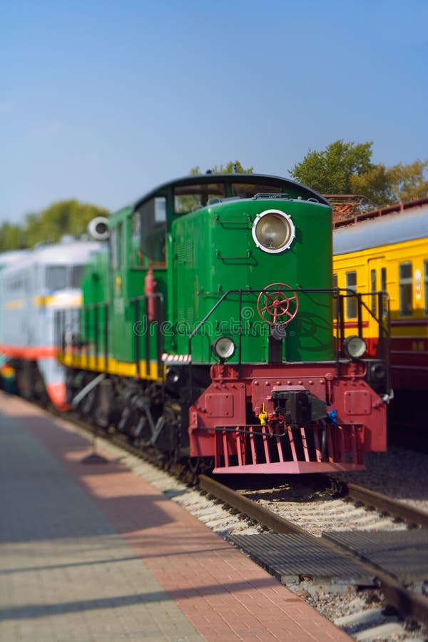Diesel locomotive stock image. Image of moscow, platform - 16488415