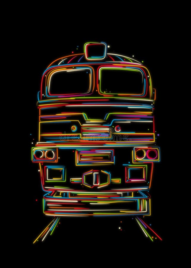 Diesel locomotive vector stock vector. Illustration of powerful - 305103777