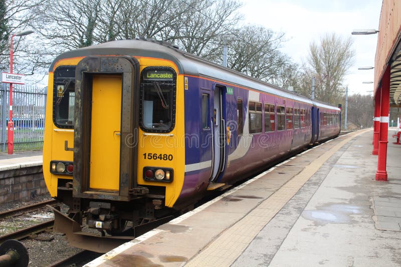 Diesel Multiple Unit in Lancaster Railway Station Editorial Photo ...