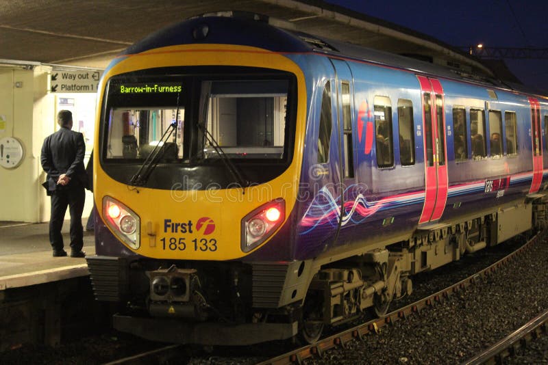 Diesel Multiple Unit Train in Carnforth in Evening Editorial ...