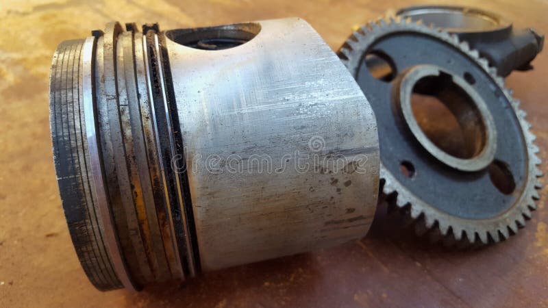 Diesel Piston and Gear, the Main Driving Component on the Engine Stock ...